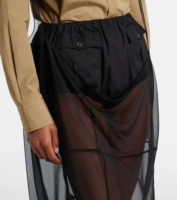 Prada Sheer Midi Skirt