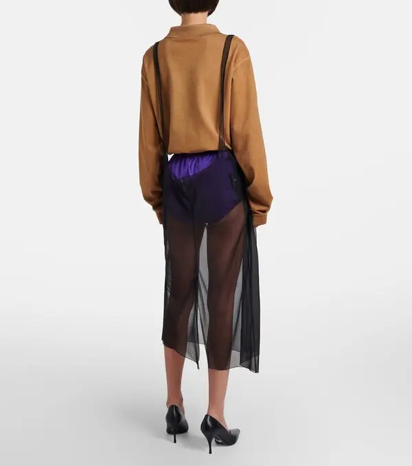 Prada Sheer Midi Skirt