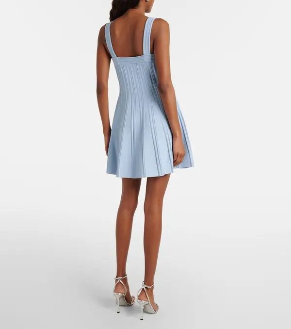 Simkhai Indie Ribbed-knit Minidress - Blue