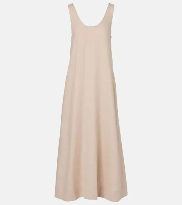 Asceno Capri Linen Maxi Dress
