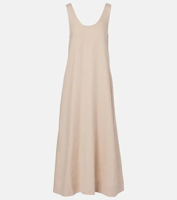 Asceno Capri Linen Maxi Dress