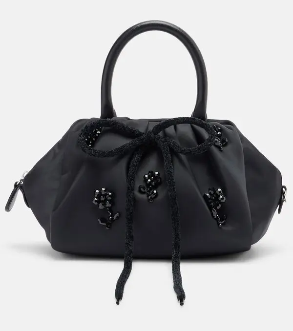 Simone Rocha Mini Embellished Top-handle Bag - Black