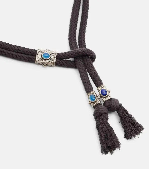 Isabel Marant Étoile Aleea Embellished Cotton Belt - Black