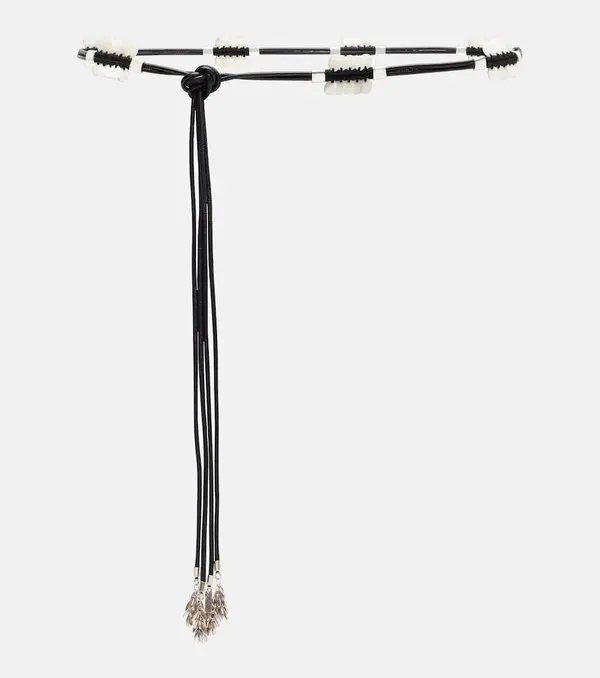 Isabel Marant Étoile Ranea Embellished Leather Belt - Black