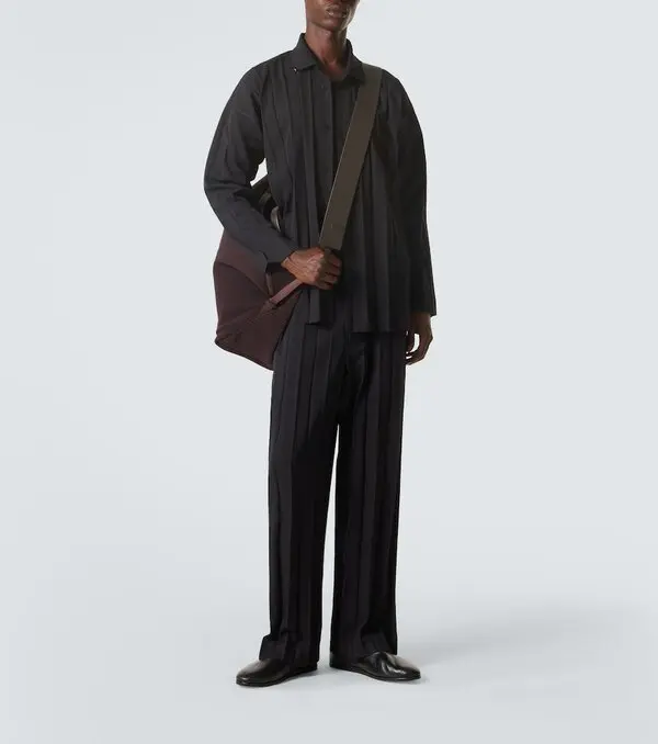 Issey Miyake Homme Plissé Edge Ensemble Pleated Shirt