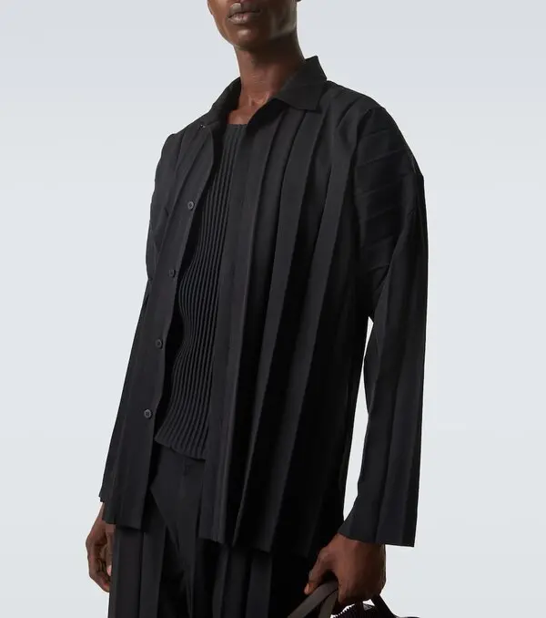 Issey Miyake Homme Plissé Edge Ensemble Pleated Shirt