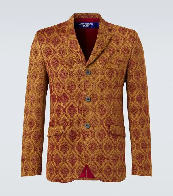 Junya Watanabe Floral Single-breasted Jacquard Blazer
