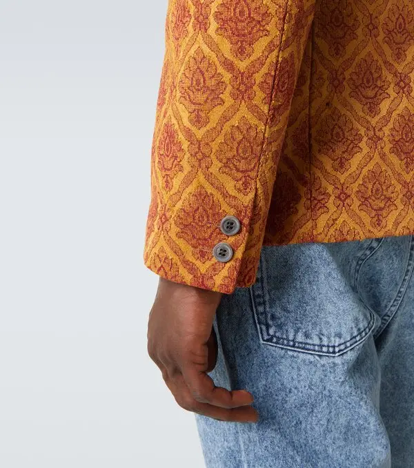 Junya Watanabe Floral Single-breasted Jacquard Blazer