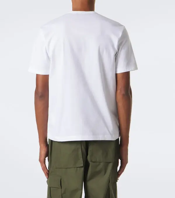 Comme Des Garçons Homme Logo Cotton Jersey T-shirt - White