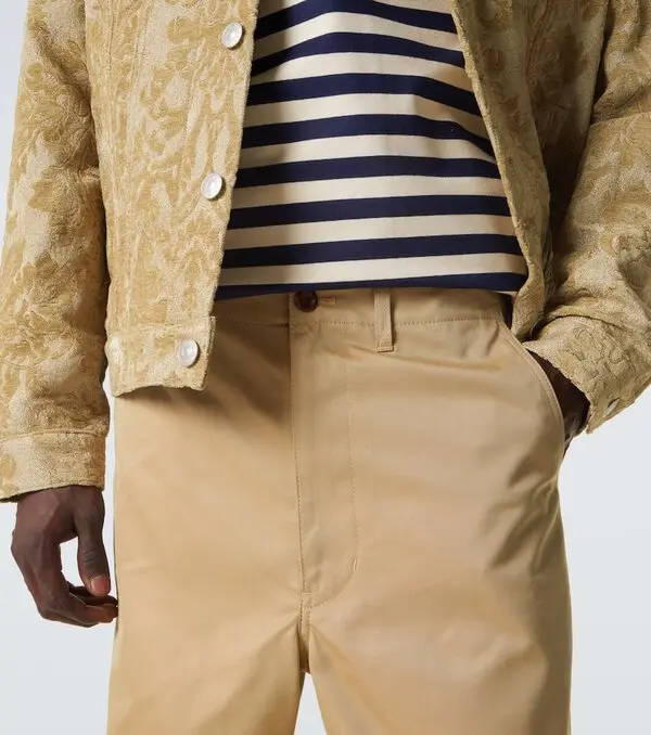 Junya Watanabe Cotton-blend Straight Trousers - Beige