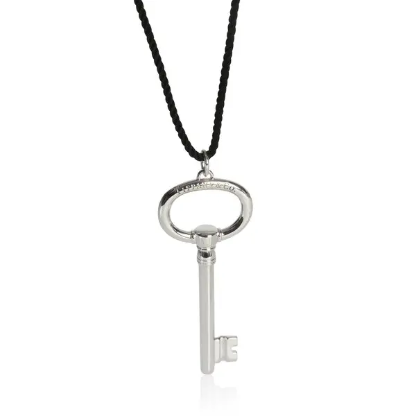 Tiffany & Co. Sterling Silver Oval Key Pendant Necklace - Sterling_silver