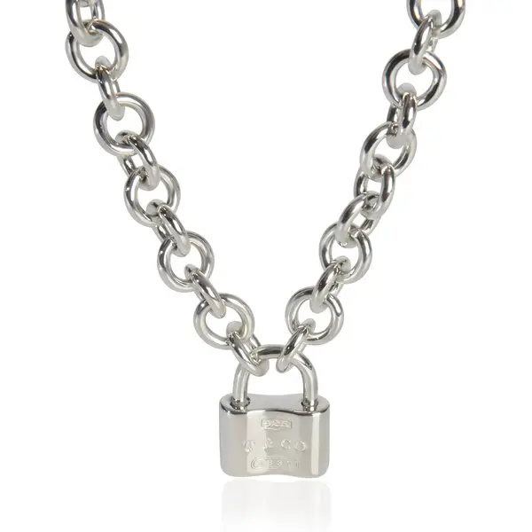 Tiffany & Co. 1837 Sterling Silver Padlock Chain Necklace - Sterling_silver