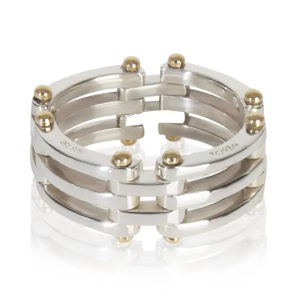Tiffany & Co. Yellow Gold & Sterling Silver Gate Link Ring - Yellow_gold/sterling_silver