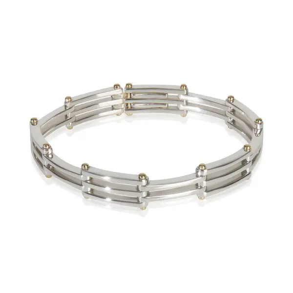 Tiffany & Co. Yellow Gold & Sterling Silver Gate Link Bracelet - Yellow_gold/sterling_silver