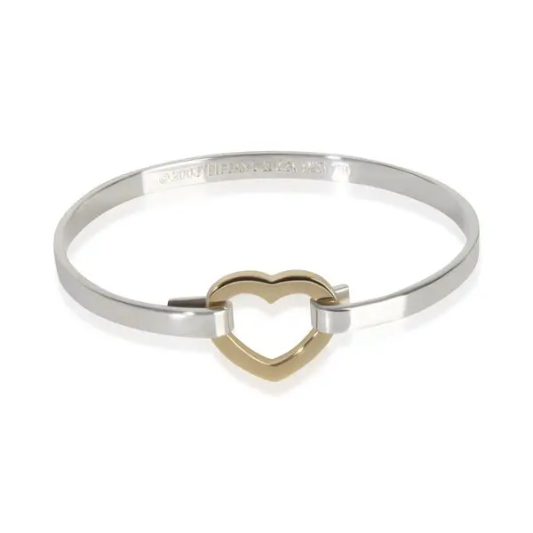 Tiffany & Co. Yellow Gold & Sterling Silver Heart Bangle Bracelet - Yellow_gold/sterling_silver