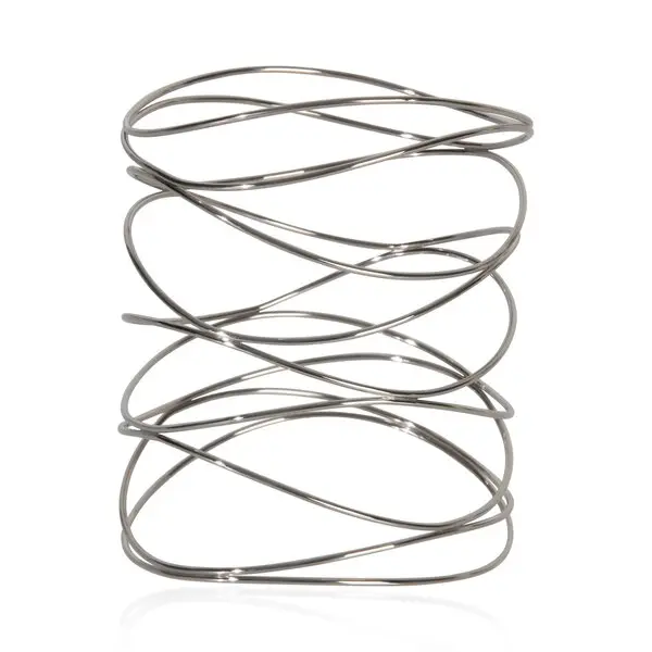 Tiffany & Co. White Gold Elsa Peretti 9 Row Wave Bracelet - White_gold