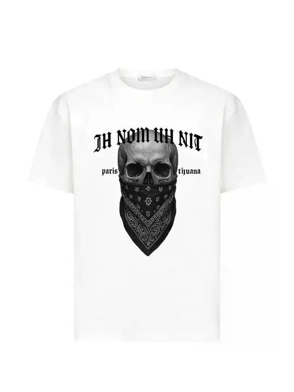 IH NOM UH NIT Skull 20 Print Cotton T-shirt - White