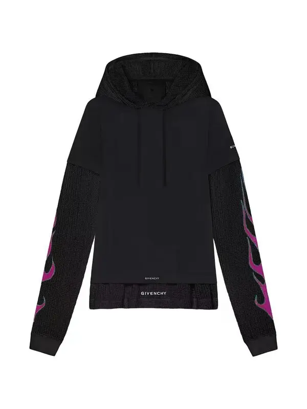 Givenchy Flame Print Cotton Hoodie