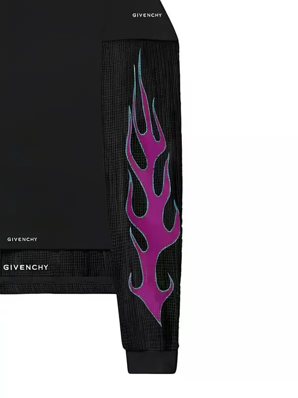 Givenchy Flame Print Cotton Hoodie