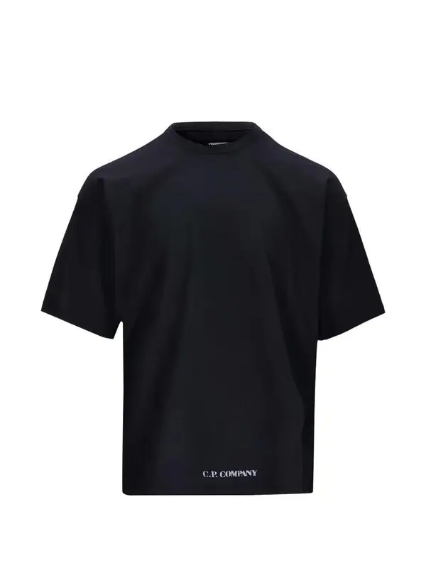C.P. COMPANY 1020 Jersey Short Sleeve Stencil T-shirt - Black