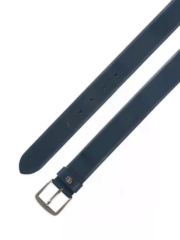 BOSS Italian Leather Belt With Double-b Monogram