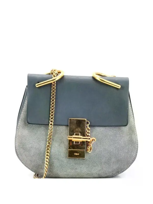 Chloé Drew Leather And Suede Mini Crossbody Bag