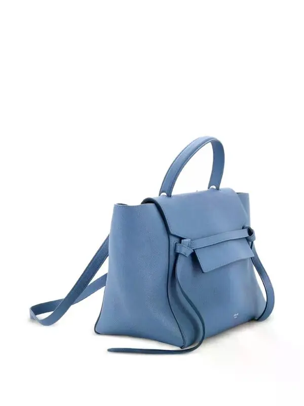 Celine Belt Bag Textured Leather Mini Shoulder Bag - Blue