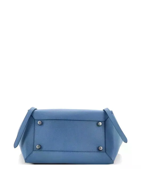 Celine Belt Bag Textured Leather Mini Shoulder Bag - Blue