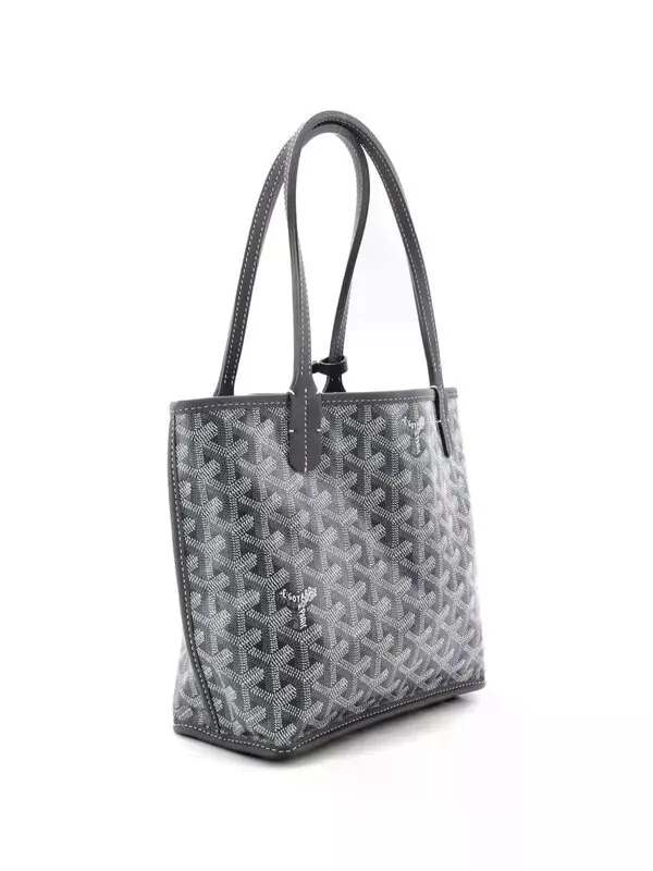Goyard Anjou Reversible Tote Coated Canvas Mini Satchel - Grey