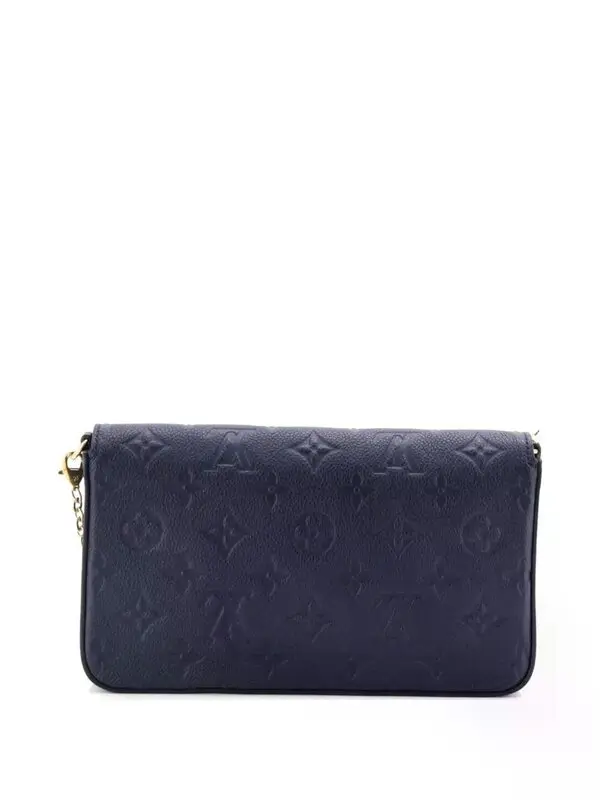 LOUIS VUITTON Felicie Pochette Monogram Empreinte Leather - Blue