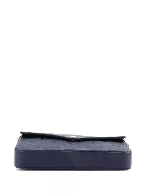 LOUIS VUITTON Felicie Pochette Monogram Empreinte Leather - Blue