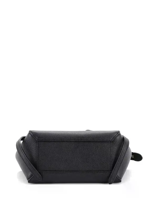 Celine Belt Bag Textured Leather Nano Shoulder Bag - Black