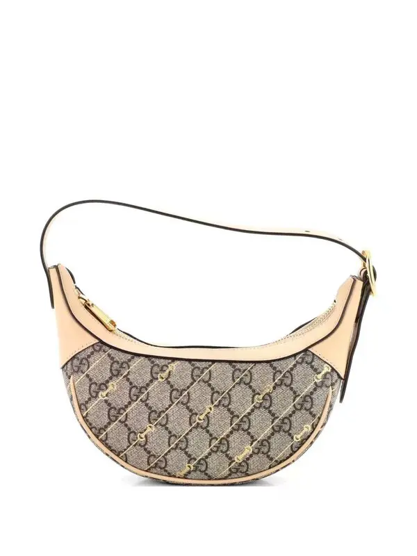 Gucci Ophidia Half Moon Gg Coated Canvas Mini Hobo Bag
