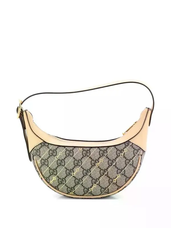 Gucci Ophidia Half Moon Gg Coated Canvas Mini Hobo Bag