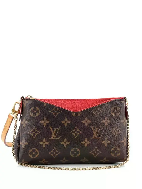 LOUIS VUITTON Pallas Monogram Canvas Clutch - Brown