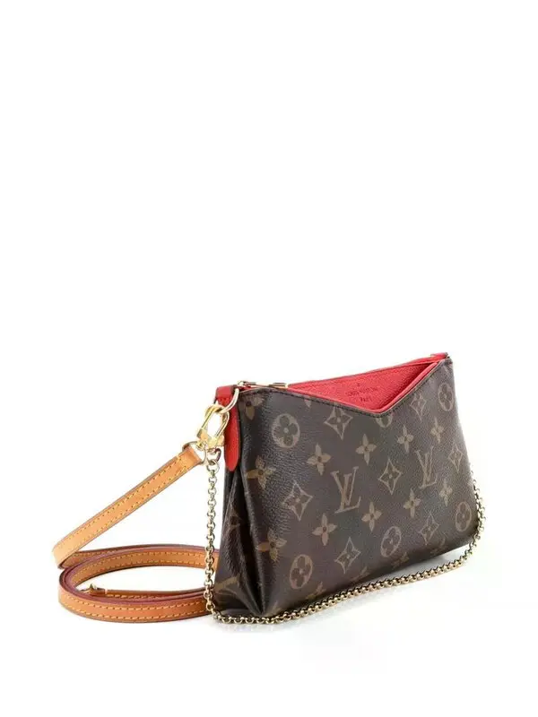LOUIS VUITTON Pallas Monogram Canvas Clutch - Brown