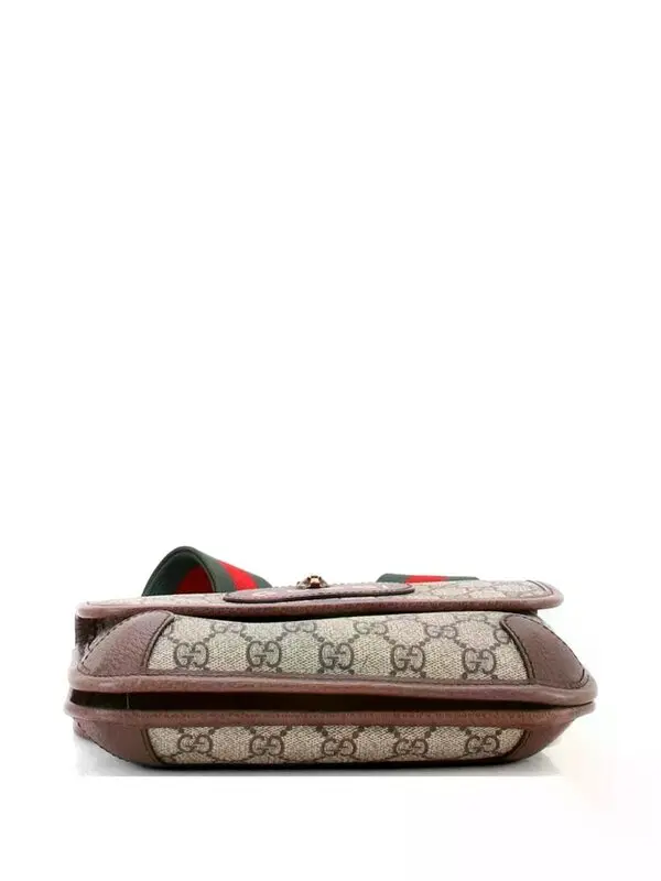 Gucci Neo Vintage Flap Messenger Gg Coated Canvas Small Crossbody Bag - Brown
