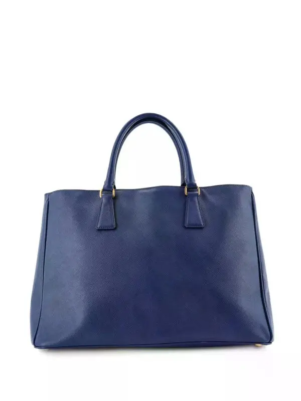 Prada Saffiano Leather Large Tote Bag - Blue