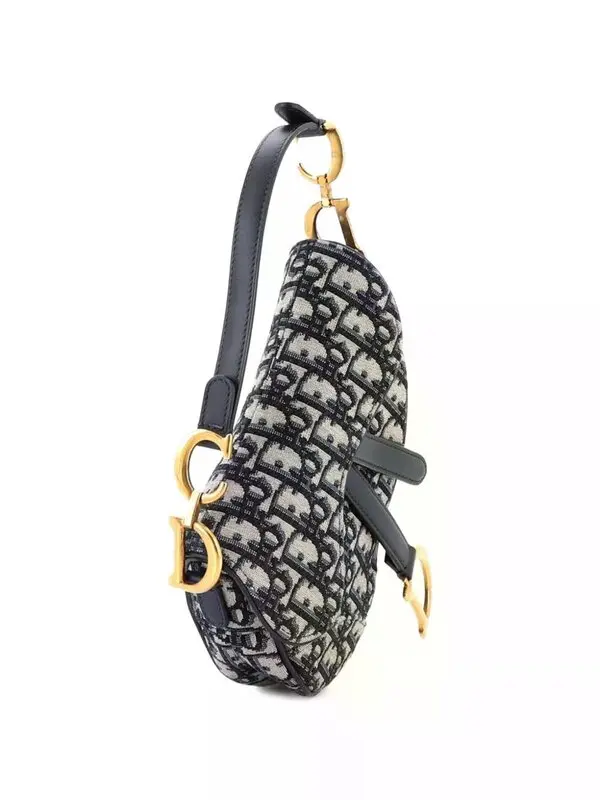 Dior Saddle Handbag Oblique Canvas Mini Shoulder Bag - Blue