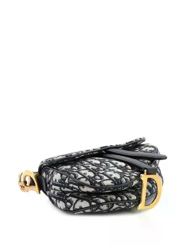 Dior Saddle Handbag Oblique Canvas Mini Shoulder Bag - Blue