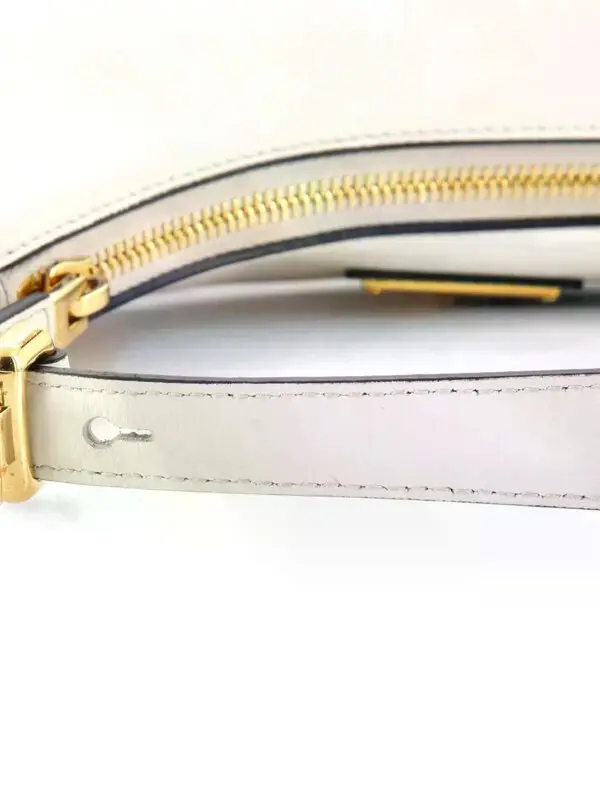 Prada Arque' Half Moon Leather Hobo Bag - White