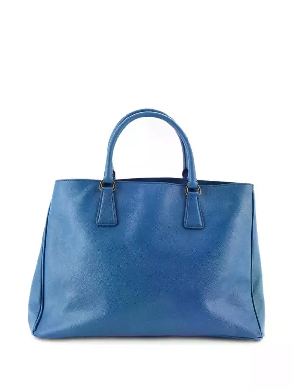 Prada Lux Saffiano Leather Large Tote Bag - Blue