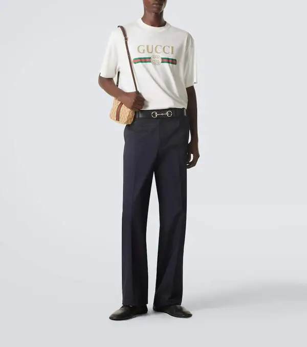 Gucci Cotton Twill Straight Pants