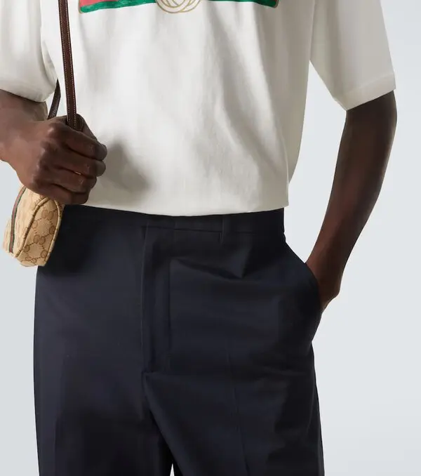 Gucci Cotton Twill Straight Pants