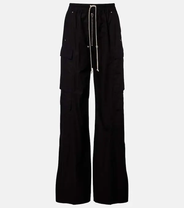 Rick Owens Jumbo Belas Cotton Cargo Pants - Black