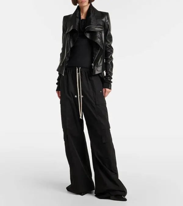 Rick Owens Jumbo Belas Cotton Cargo Pants - Black