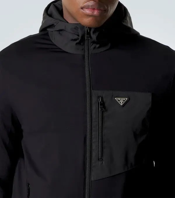 Prada Re-nylon And Cotton-blend Hoodie