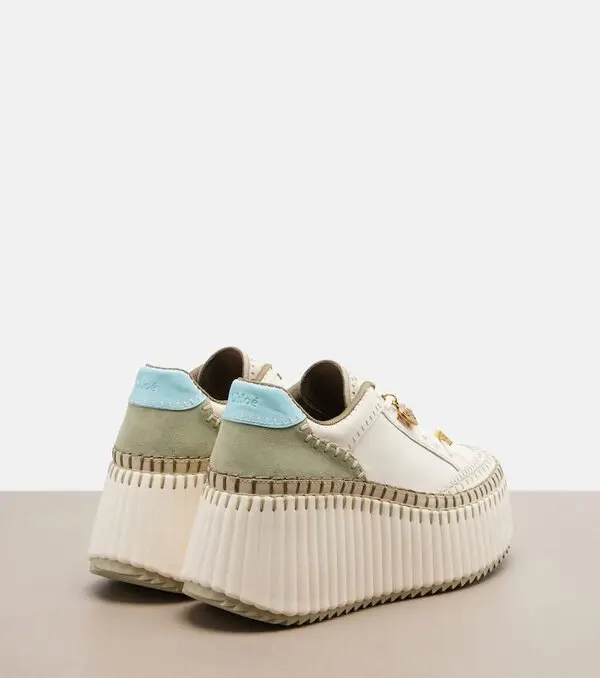 Chloé Nama Leather Platform Sneakers