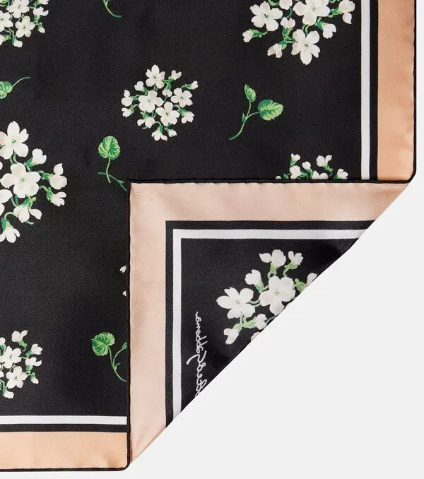 Dolce & Gabbana Floral Silk Twill Scarf