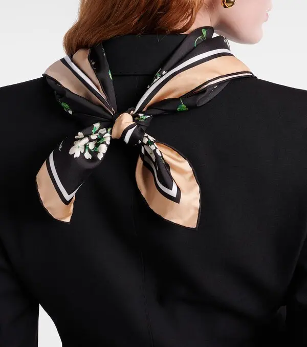 Dolce & Gabbana Floral Silk Twill Scarf